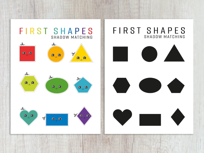 Shape Shadow Matching Activity Preschool Sorting Game - Etsy