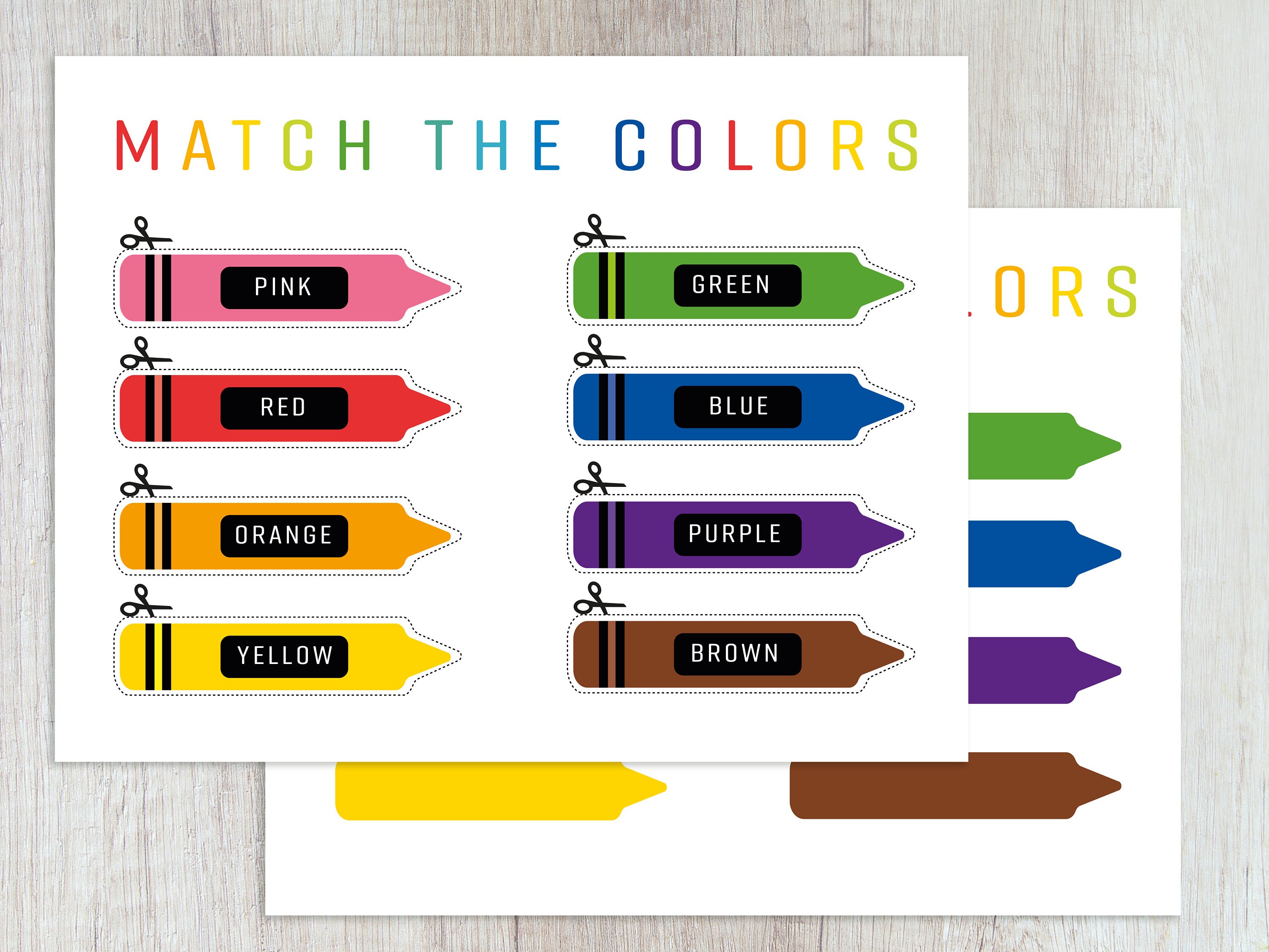 Colors Chart Poster Learn Colors match colors Color Chart | Etsy