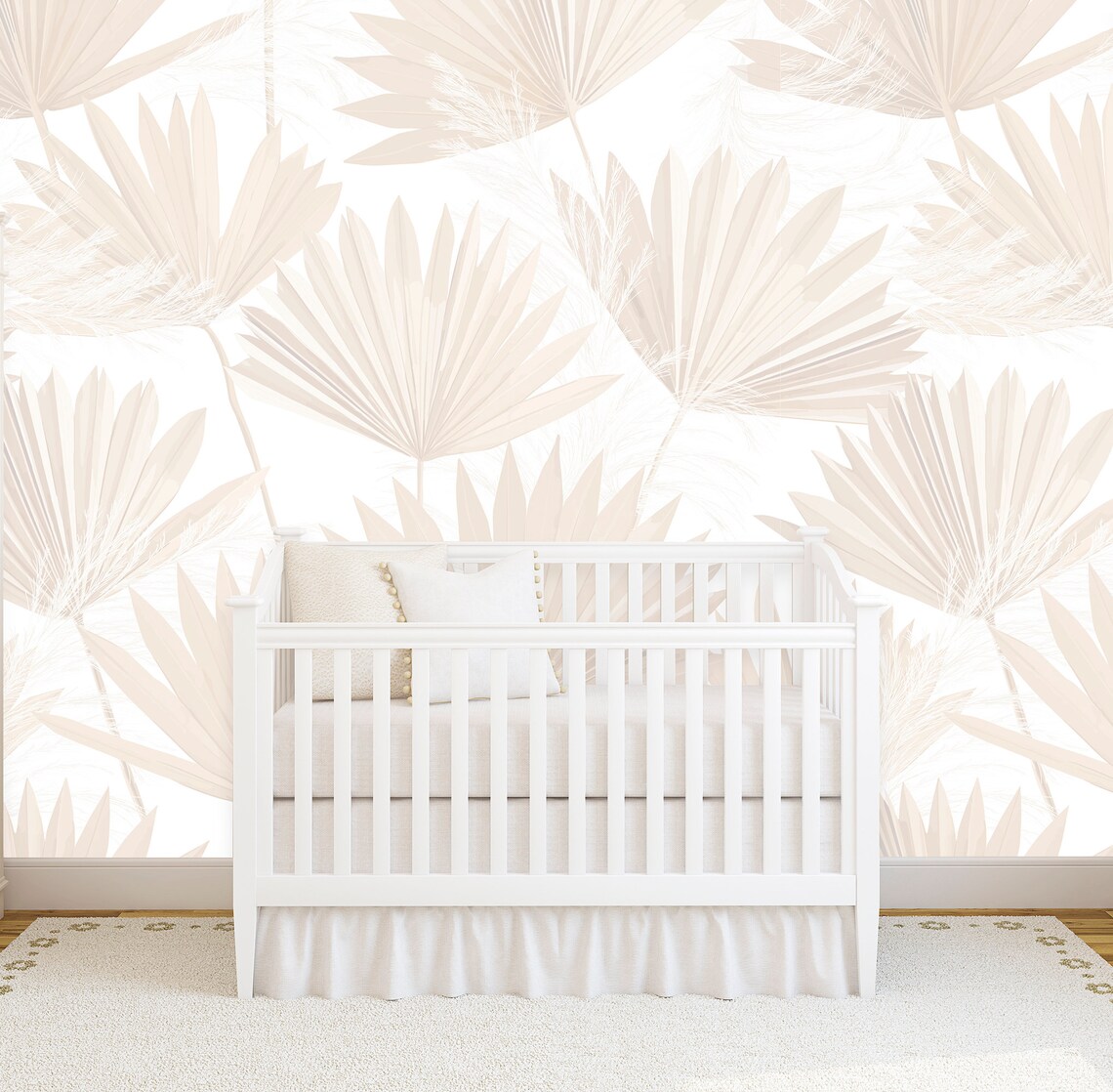 Palm Leaves Wallpaper Boho Dry Palm Leaves Wallpaper - Etsy