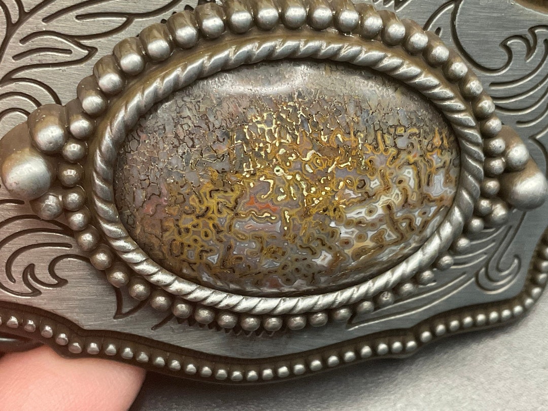 Belt Buckle Dino Bone Agate Belt Buckle - Etsy
