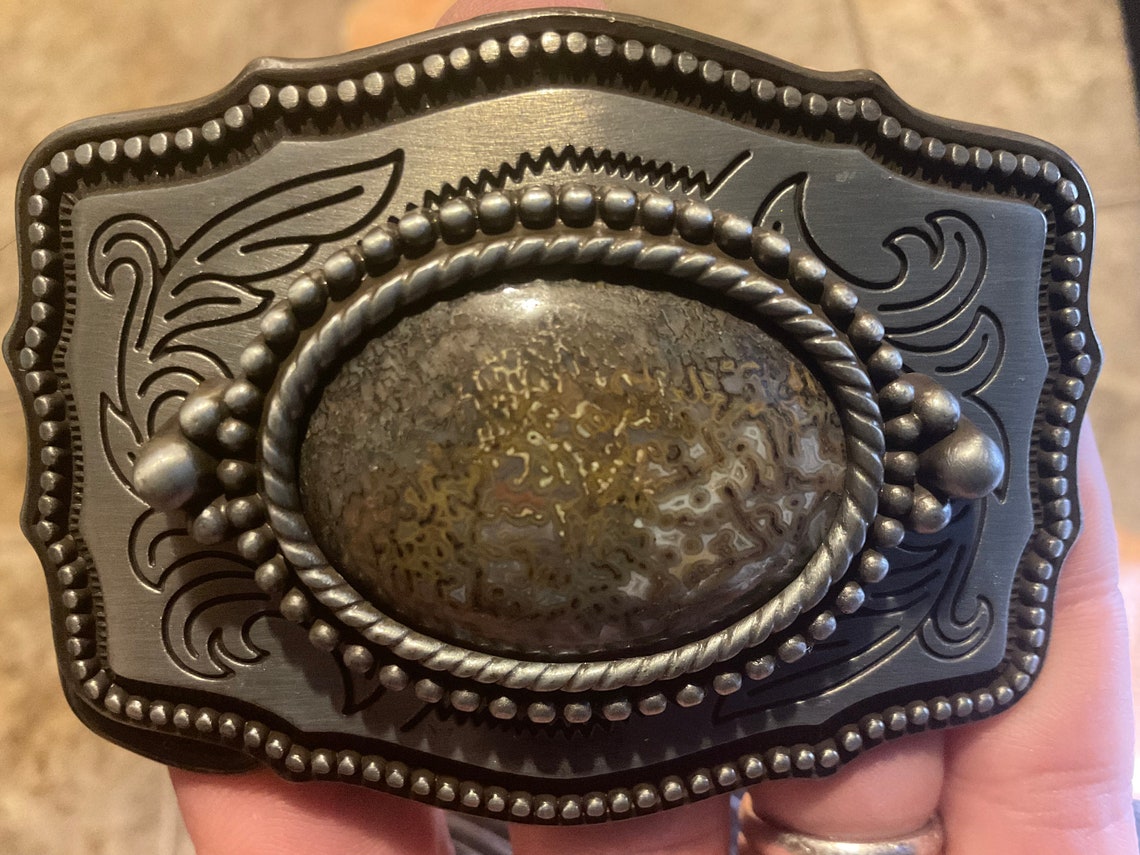 Belt Buckle Dino Bone Agate Belt Buckle - Etsy