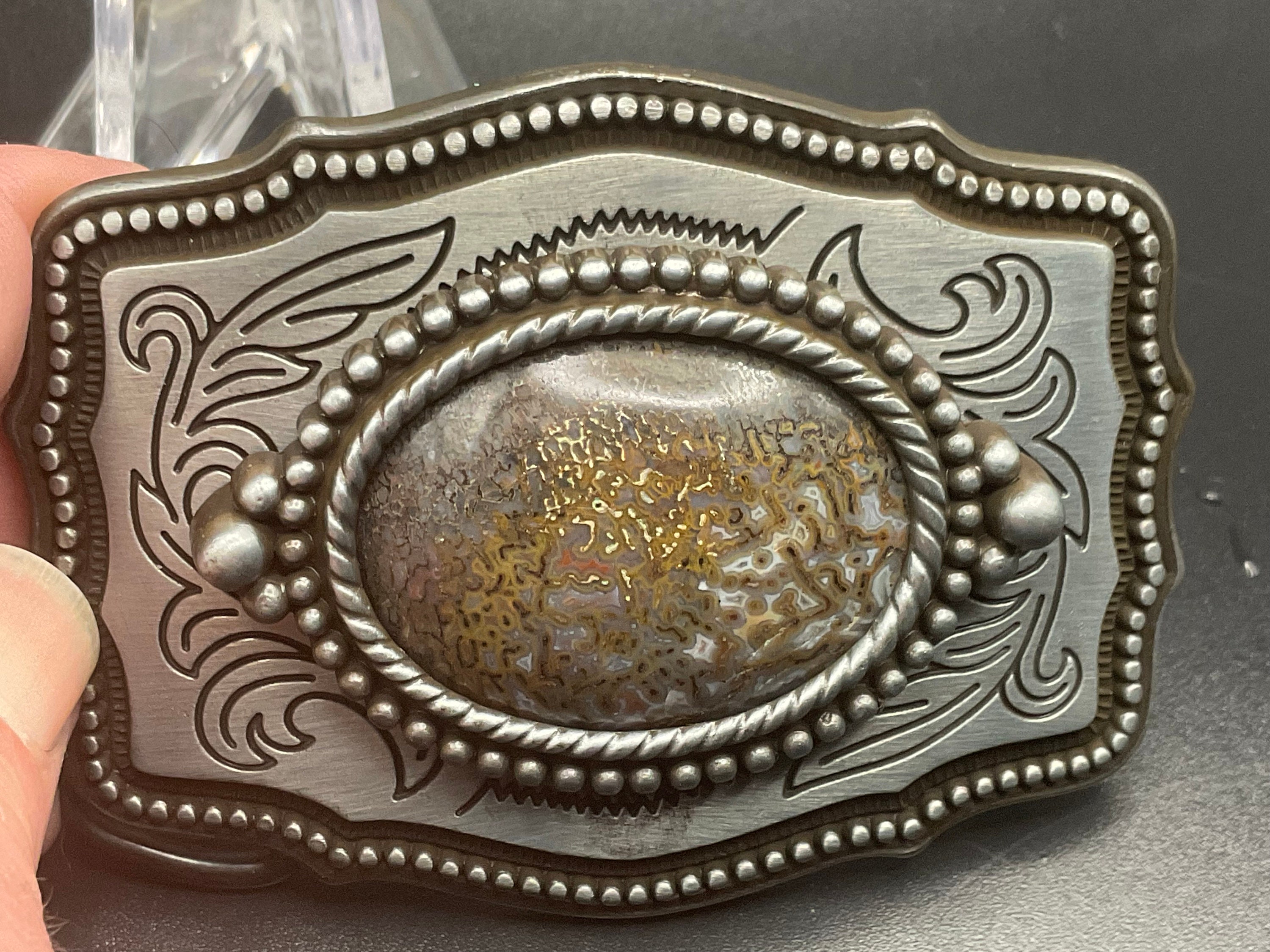 Belt Buckle Dino Bone Agate Belt Buckle - Etsy