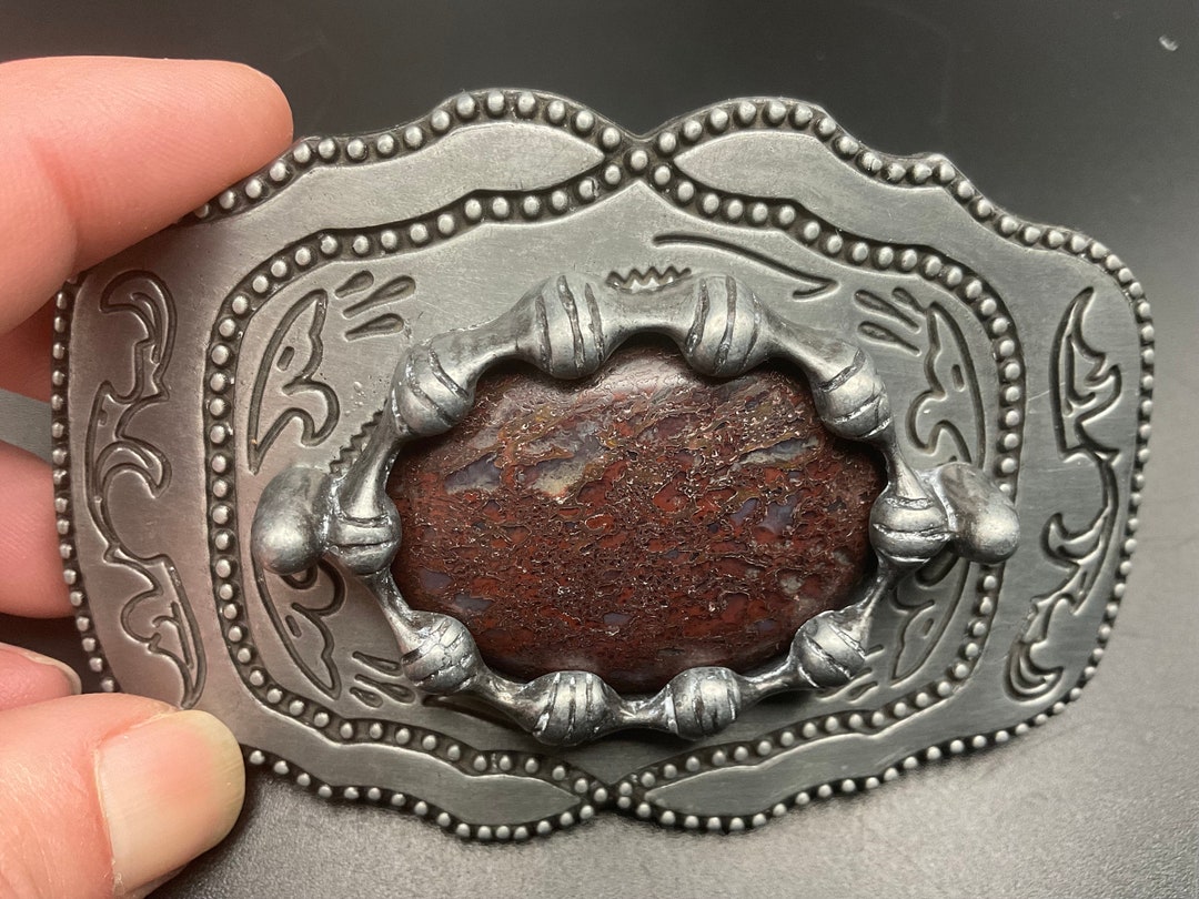 Belt Buckle Dino Bone Agate Belt Buckle - Etsy