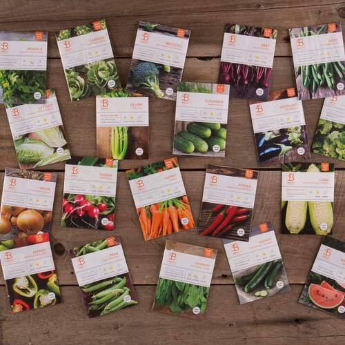 Top 40 Vegetable & Herb Seed Packets Kitgift for - Etsy