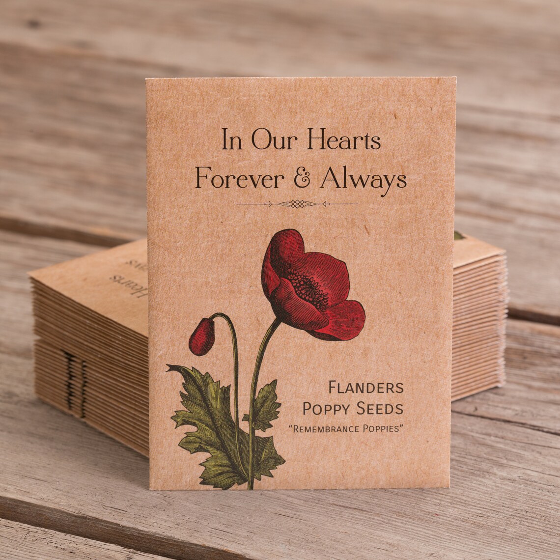 Custom Seed Packets in Our Hearts Remembrance Memorial - Etsy