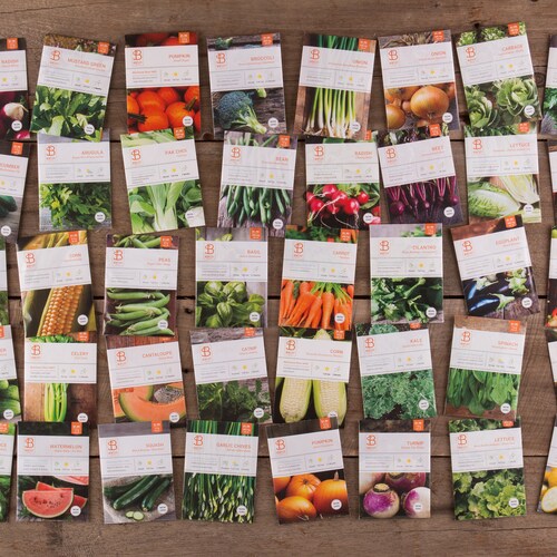 Top 40 Vegetable & Herb Seed Packets Kitgift for - Etsy