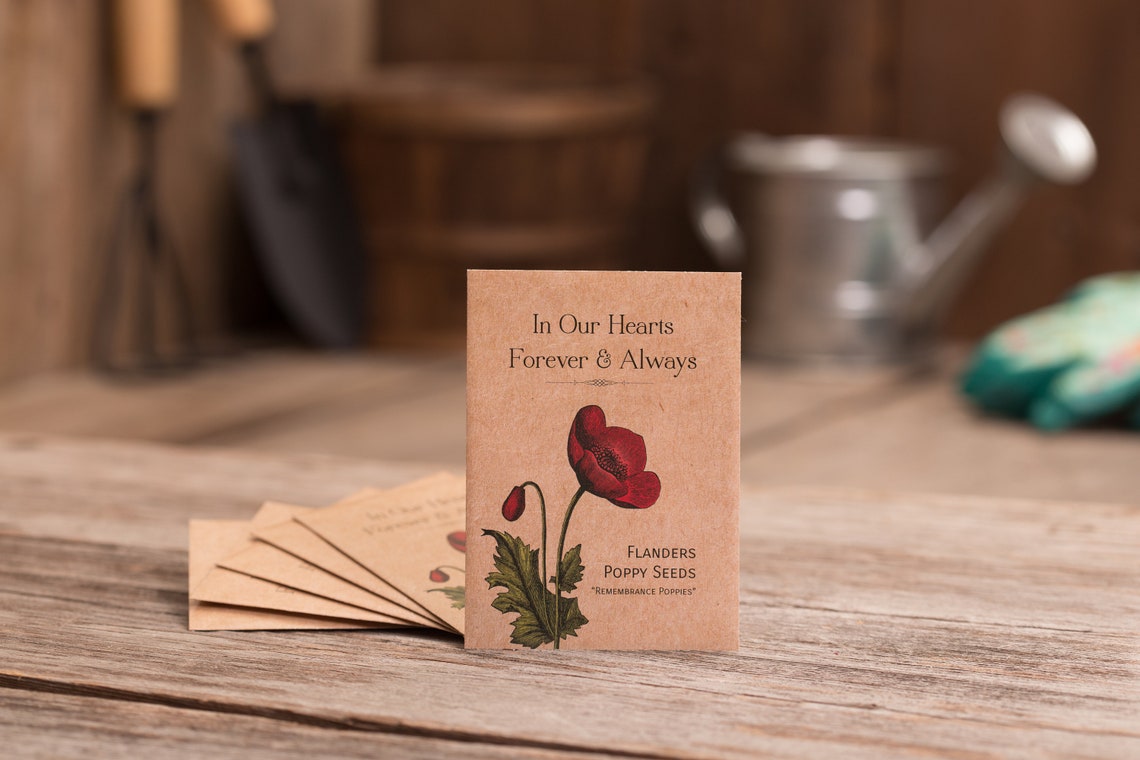 Custom Seed Packets in Our Hearts Remembrance Memorial - Etsy
