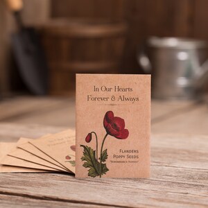 Custom Seed Packets in Our Hearts Remembrance Memorial - Etsy
