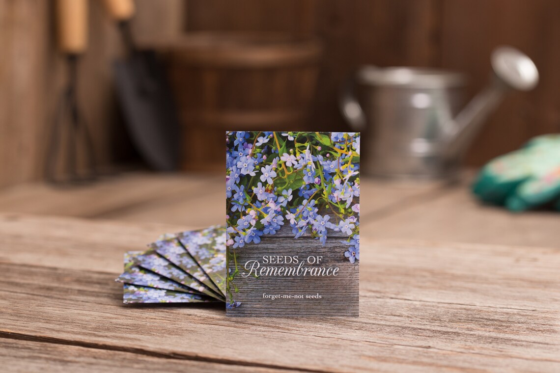50 Personalized Custom Seed Packets Seeds of Remembrance - Etsy