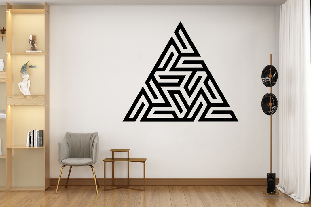 Triangle Shaped Wall Decor | Triangle Wall Art | Geometric Shaped Wall ...