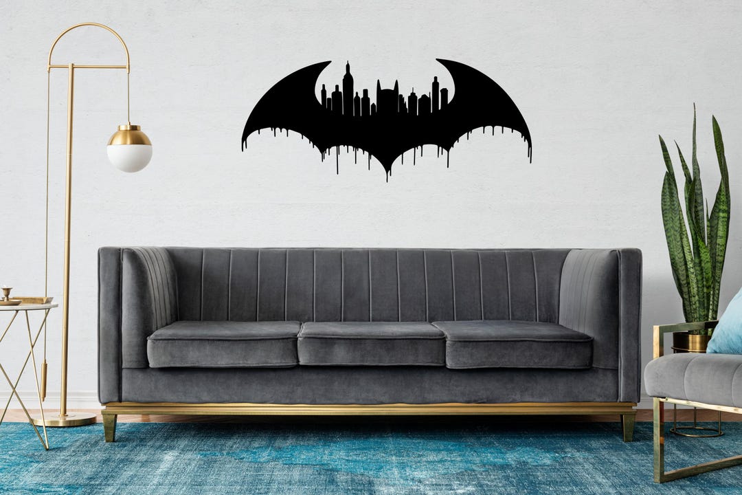 Batman City Logo Wall Decor - Batman Wall Decor - Batman Sign - Bat ...