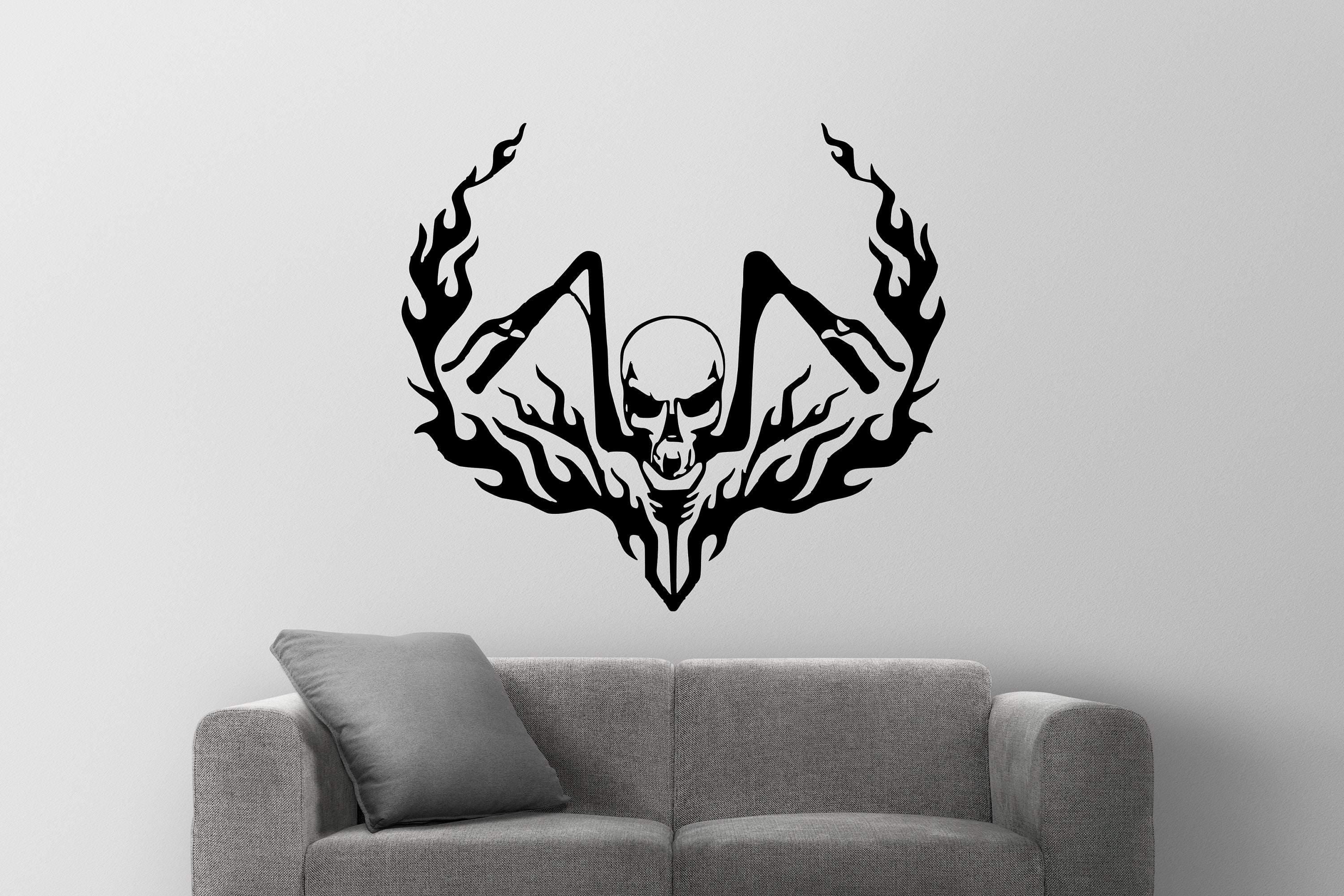 Harley Davidson Skull, Harley Handlebar Metal Wall Decor, Handlebar and ...
