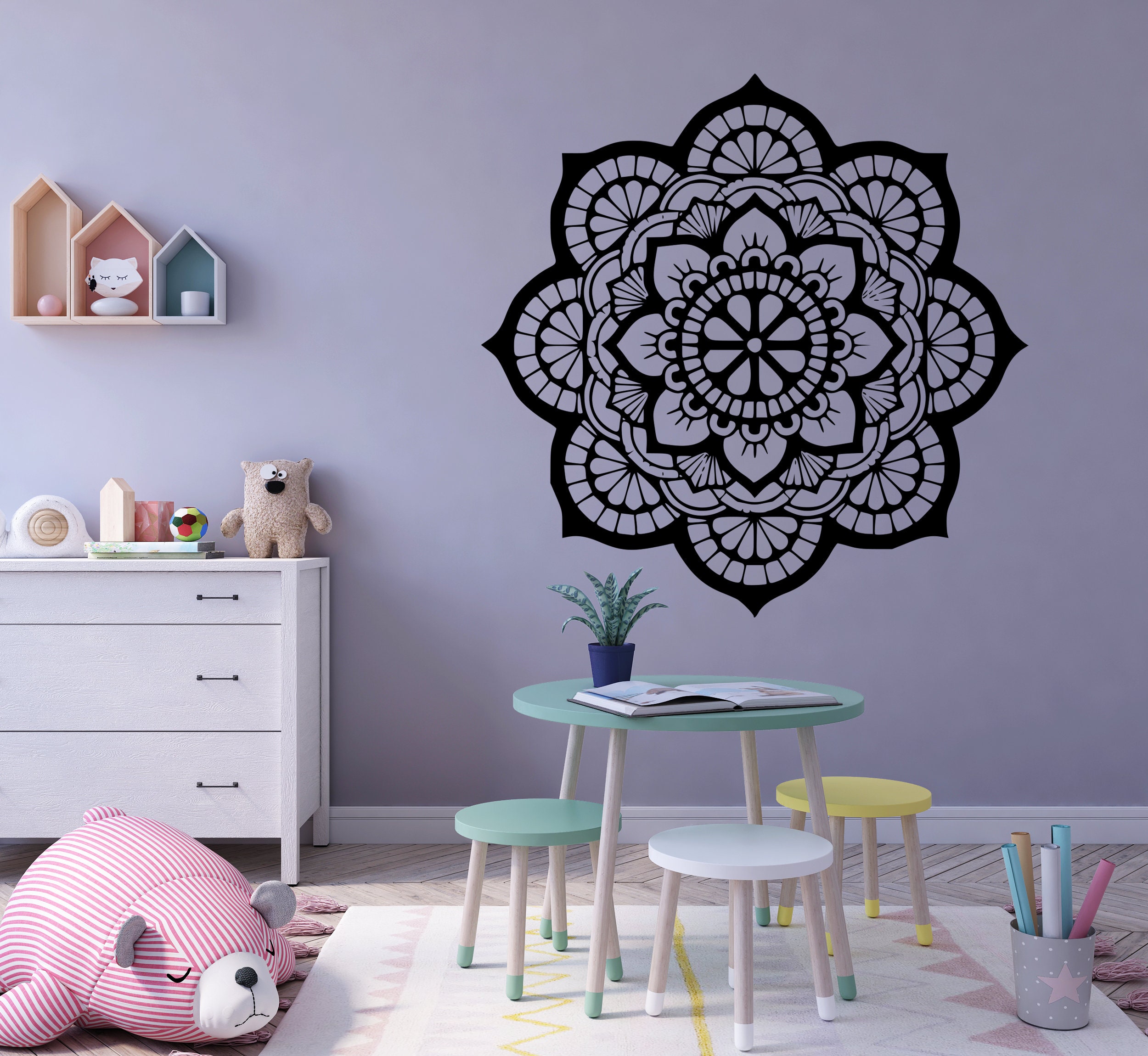 Mandala Wall Decor, Mandala Wall Art, Lotus Flower Wall Decor ...