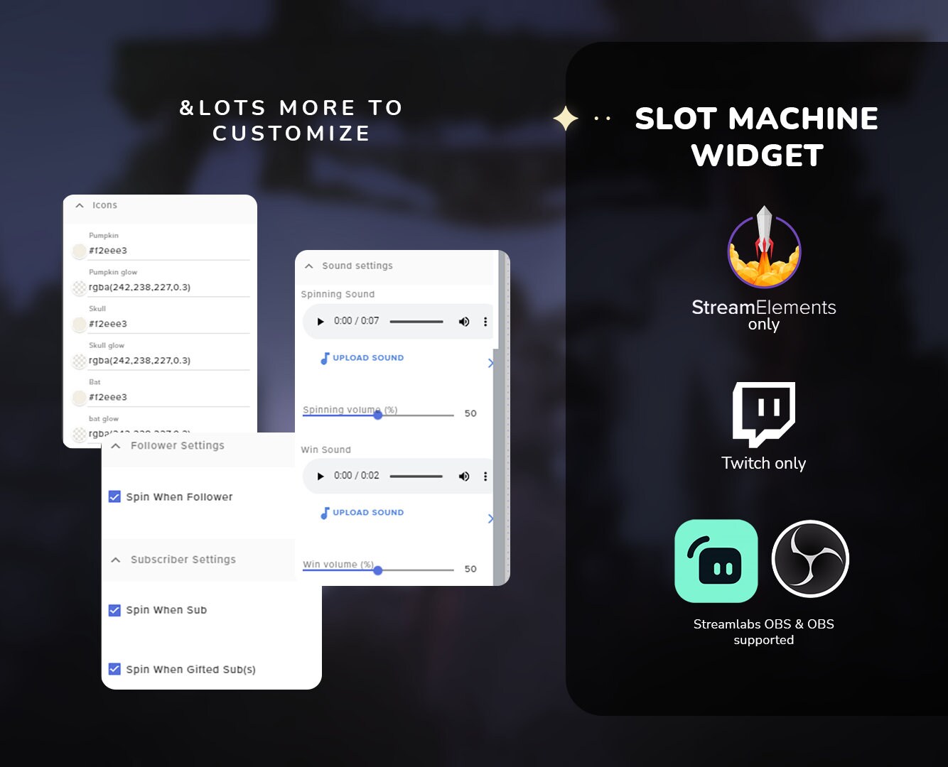 Halloween Slot Machine Widget (CUSTOMIZABLE COLORS) | Spooky | Twitch ...