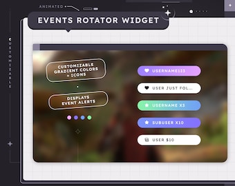 Animated Gradient Event Rotator Widget V2 CUSTOMIZABLE COLORS and Icons ...