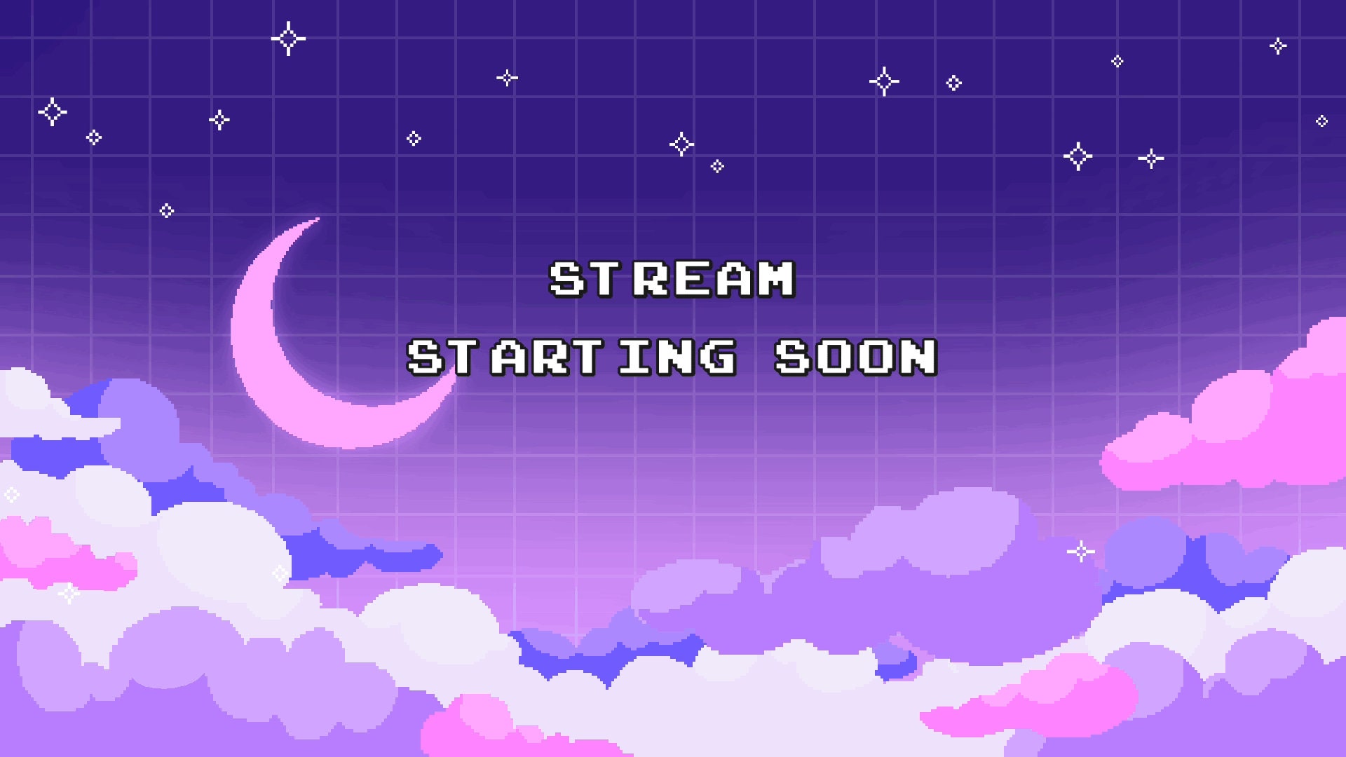 Purple Starry sky Animated Twitch screens Stream starting | Etsy