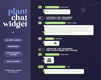 Animated Rainbow Browser Chat Widget CUSTOMIZABLE COLORS Twitch Chat ...