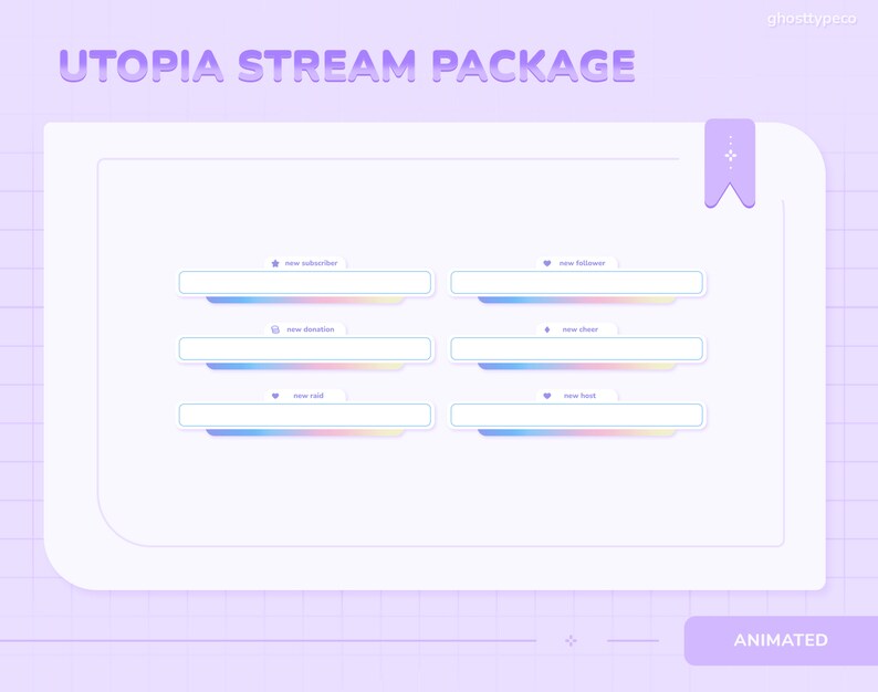ANIMATED Utopia Stream Package Twitch Package Overlays - Etsy