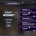 Horizontal Charm Chat Widget (CUSTOMIZABLE COLORS) | Twitch Overlays ...