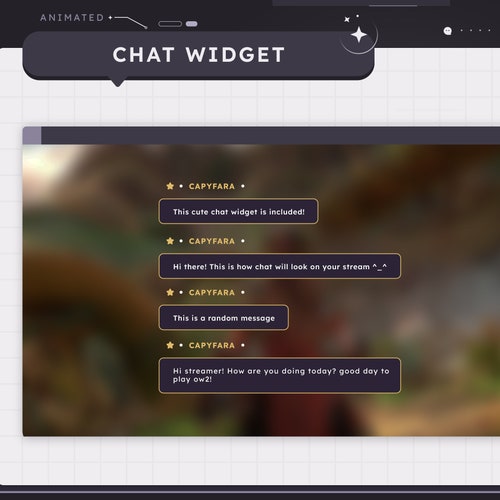 Animated Gradient Chat Widget Customizable Colors Twitch Etsy 