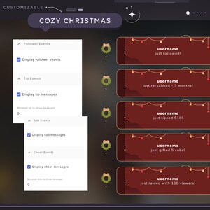 Cozy Christmas Chat Widget (CUSTOMIZABLE COLORS) | Twitch Overlays ...