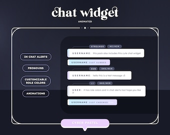 Animated Celestia Chat Widget (CUSTOMIZABLE COLORS) | Twitch Overlays ...