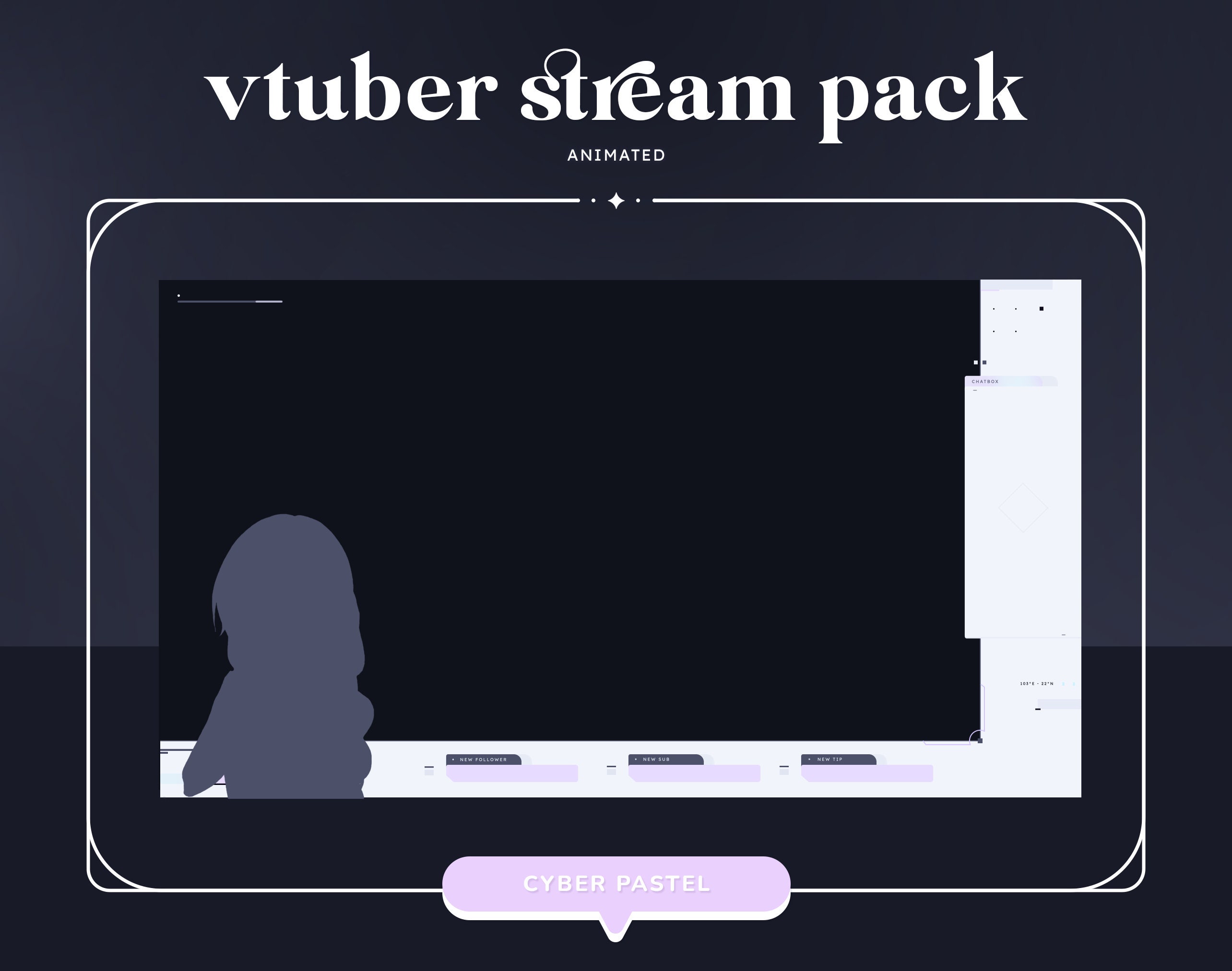ANIMATED Cyber Pastel Vtuber Stream Bundle | Twitch Pack | Overlays ...