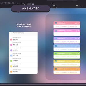 Animated Rainbow Browser Chat Widget CUSTOMIZABLE COLORS Twitch Chat ...