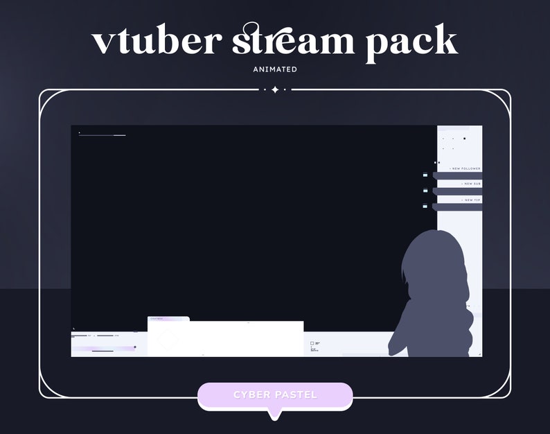 ANIMATED Cyber Pastel Vtuber Stream Bundle | Twitch Pack | Overlays ...