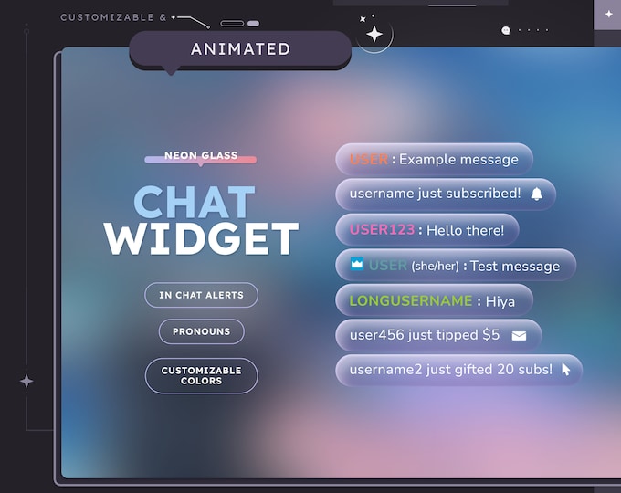 Pastel Chat and Goal Widget for Twitch - Etsy UK