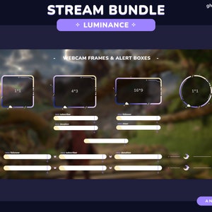 ANIMATED Luminance Stream Bundle Twitch Package Overlays Screens Alerts Panels Chat Widget ...