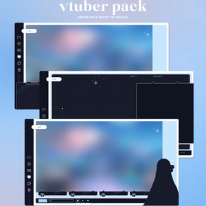 ANIMATED Browser Kitty Vtuber Stream Bundle | Blue | Twitch Package ...