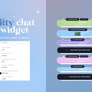 Browser Kitty Chat Widget CUSTOMIZABLE COLORS Twitch Overlays ...