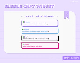 Animated Minimal Star Chat Widget CUSTOMIZABLE COLORS Twitch Overlays ...