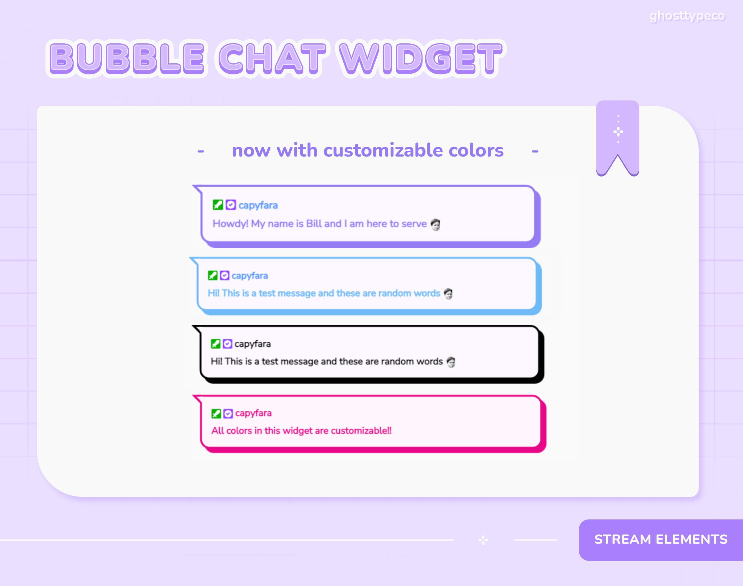 Bubble Chat Widget CUSTOMIZABLE COLORS Twitch Overlays - Etsy Bubble Chat Widget CUSTOMIZABLE COLORS Twitch Overlays - Etsy