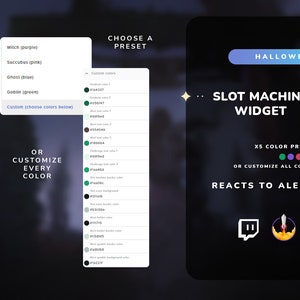 Halloween Slot Machine Widget (CUSTOMIZABLE COLORS) | Spooky | Twitch ...