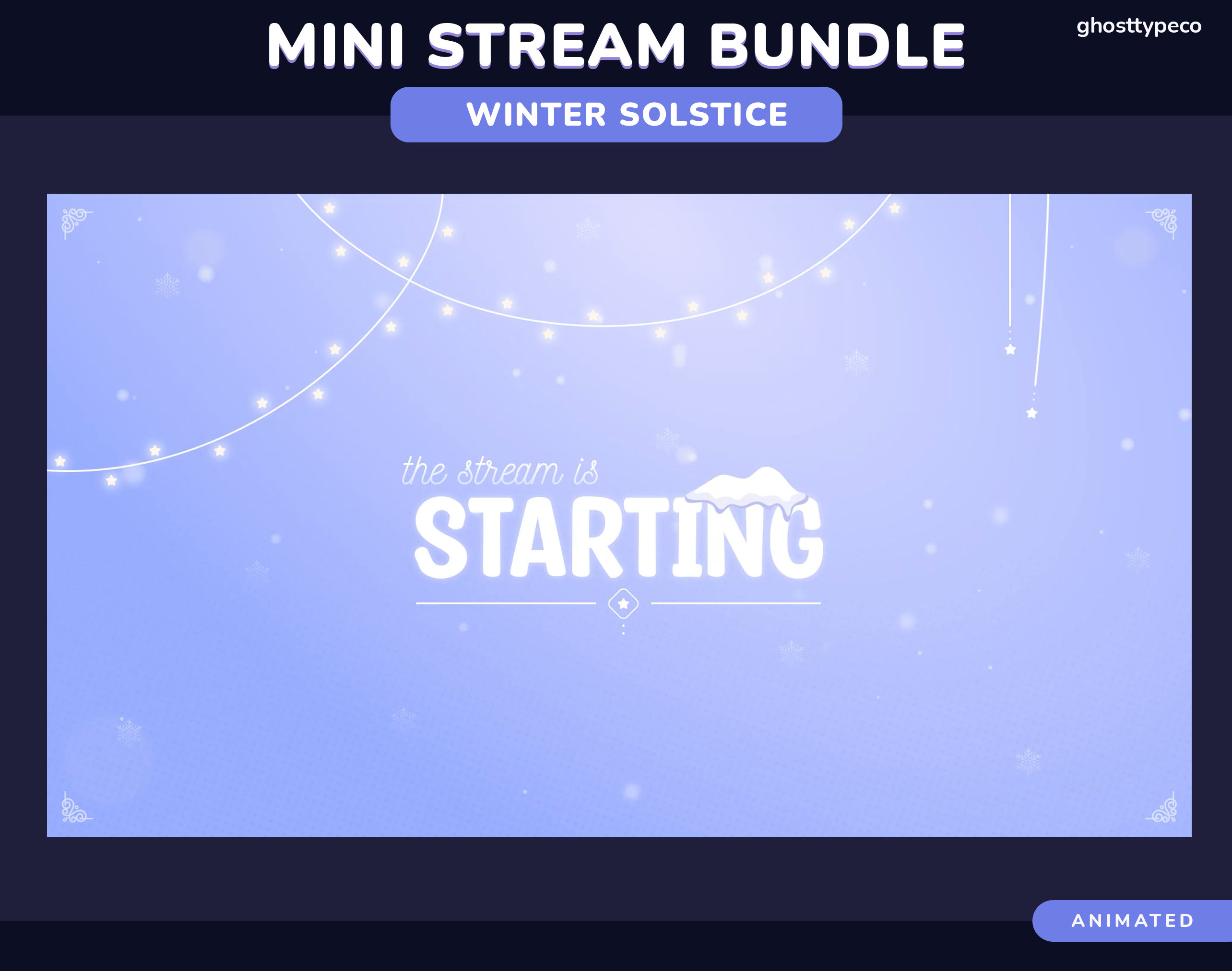ANIMATED Winter Solstice Mini Stream Bundle Animated Screens - Etsy