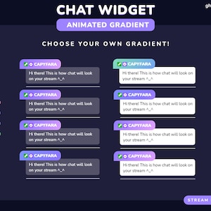 Animated Gradient Chat Widget CUSTOMIZABLE COLORS Twitch - Etsy