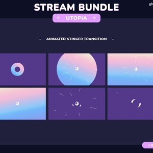 ANIMATED Utopia Stream Package Twitch Package Overlays Screens Alerts ...