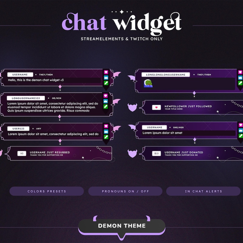 Demon Stream Widget - Etsy