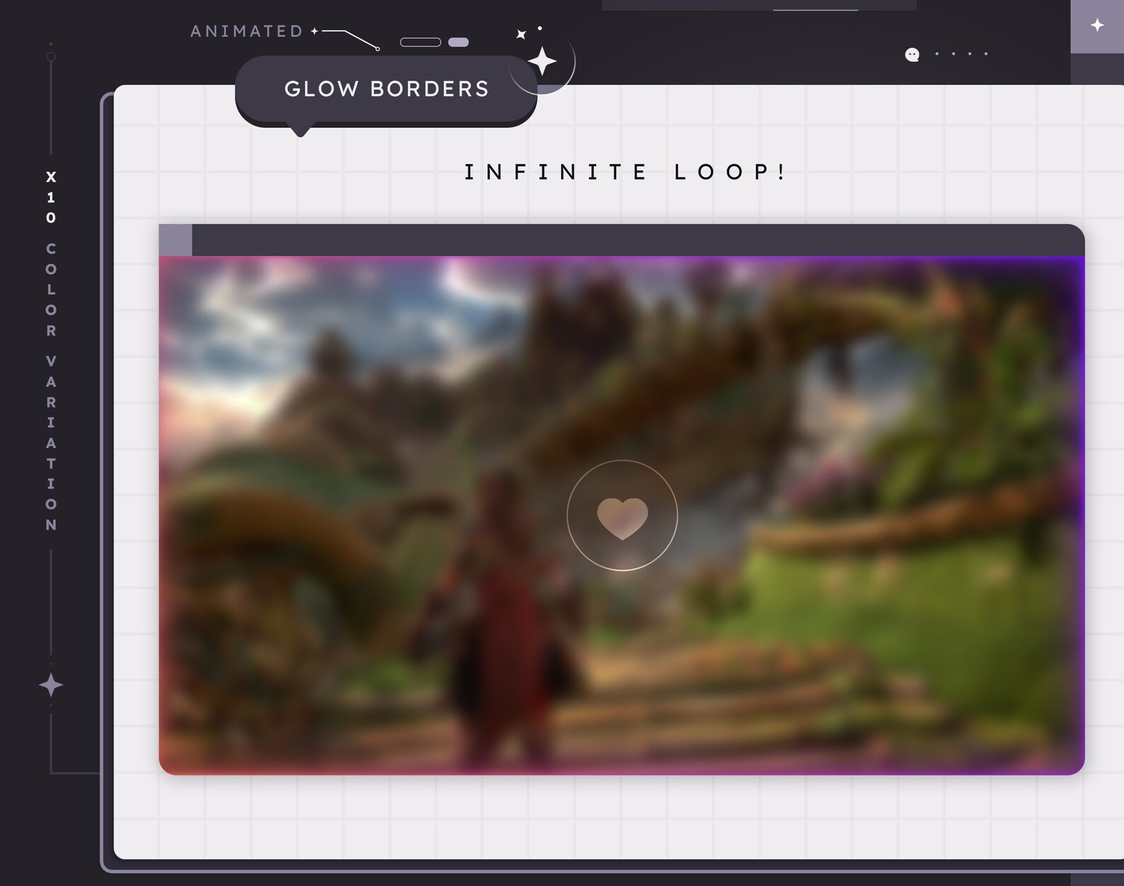 ANIMATED Glow Borders Stream Add-on | Twitch | Streamer | Pastel | Soft ...
