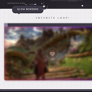 ANIMATED Glow Borders Stream Add-on | Twitch | Streamer | Pastel | Soft ...