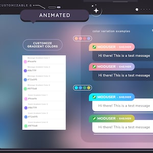 Animated Gradient Chat Widget (CUSTOMIZABLE COLORS) | Twitch Overlays ...