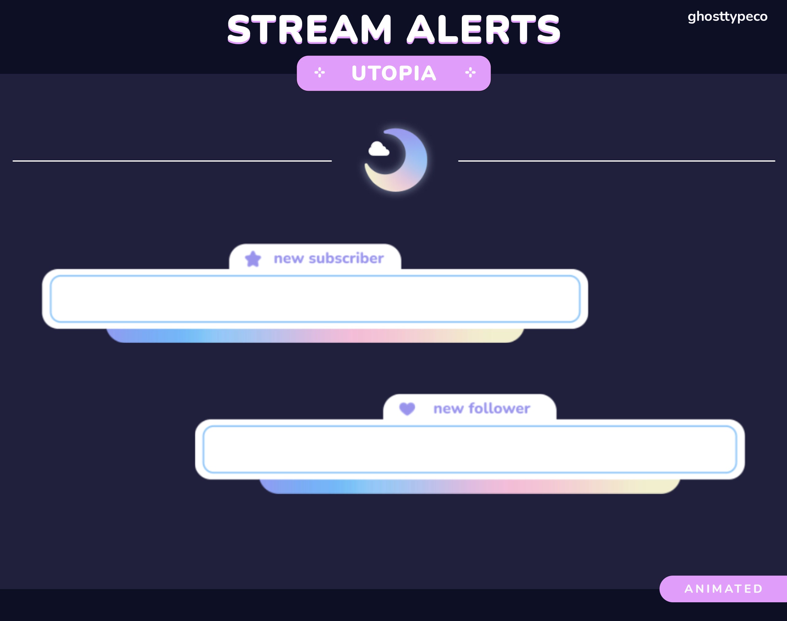 ANIMATED Utopia Stream Alerts Twitch Streamer Rainbow - Etsy