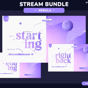 ANIMATED Nebula Stream Bundle Twitch Package Overlays Screens Alerts ...