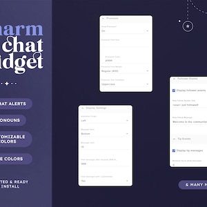 Charm Chat Widget (CUSTOMIZABLE COLORS) | Twitch Overlays | Pastel ...
