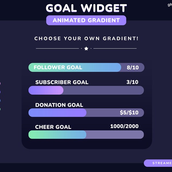 Kawaii Goal Widget - Etsy