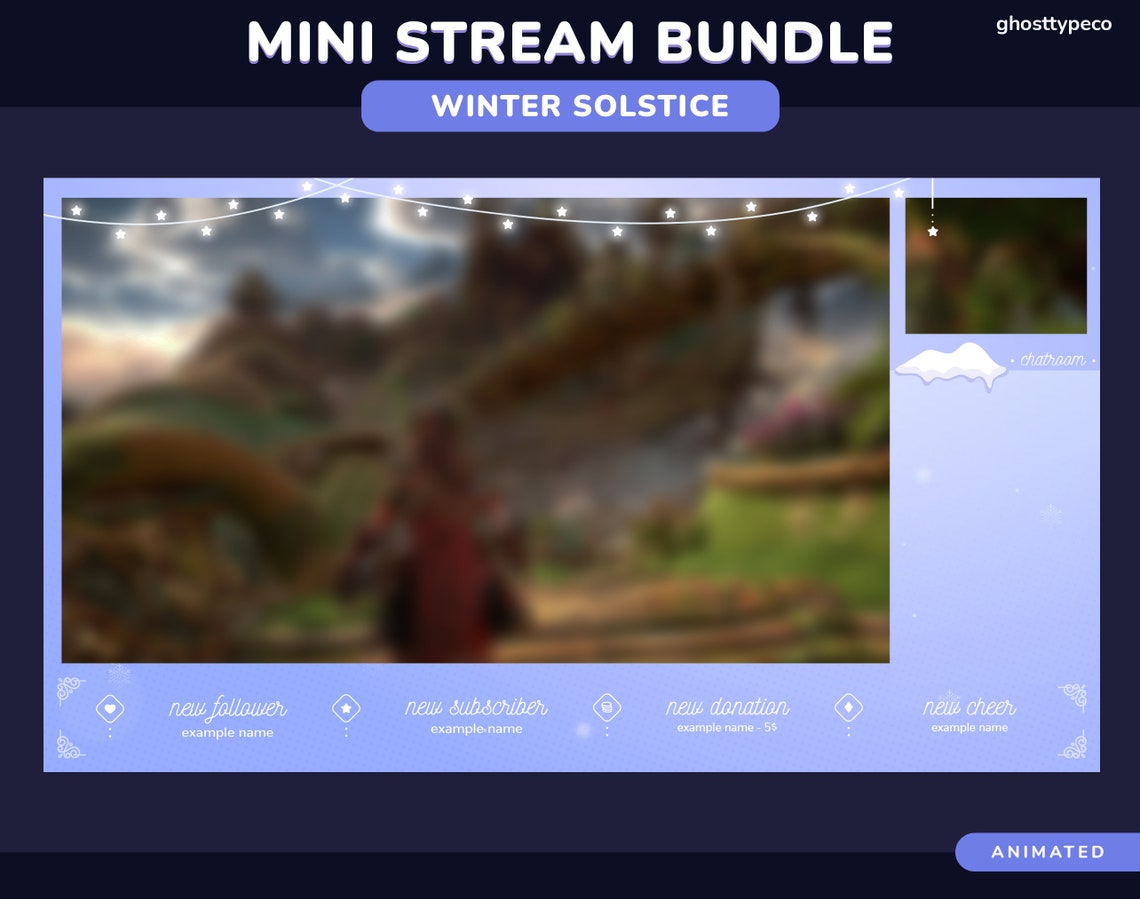 ANIMATED Winter Solstice Mini Stream Bundle Animated Screens - Etsy