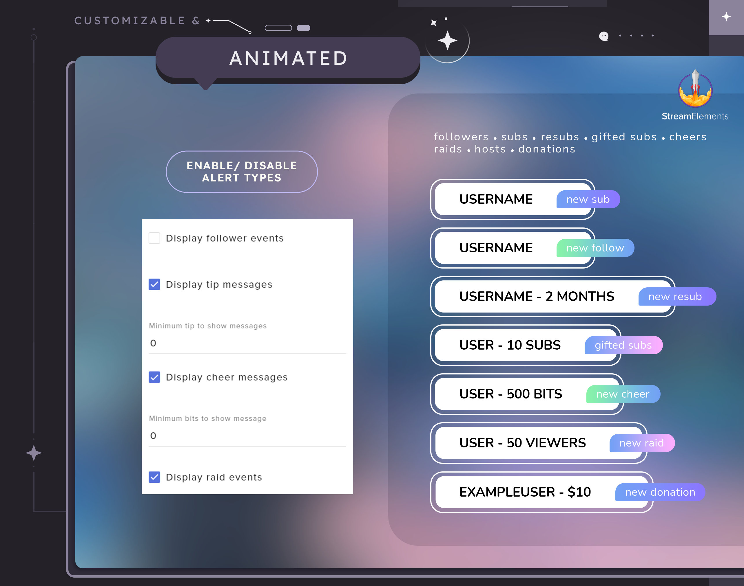 Animated Gradient Chat Widget (CUSTOMIZABLE COLORS) | Twitch Overlays ...