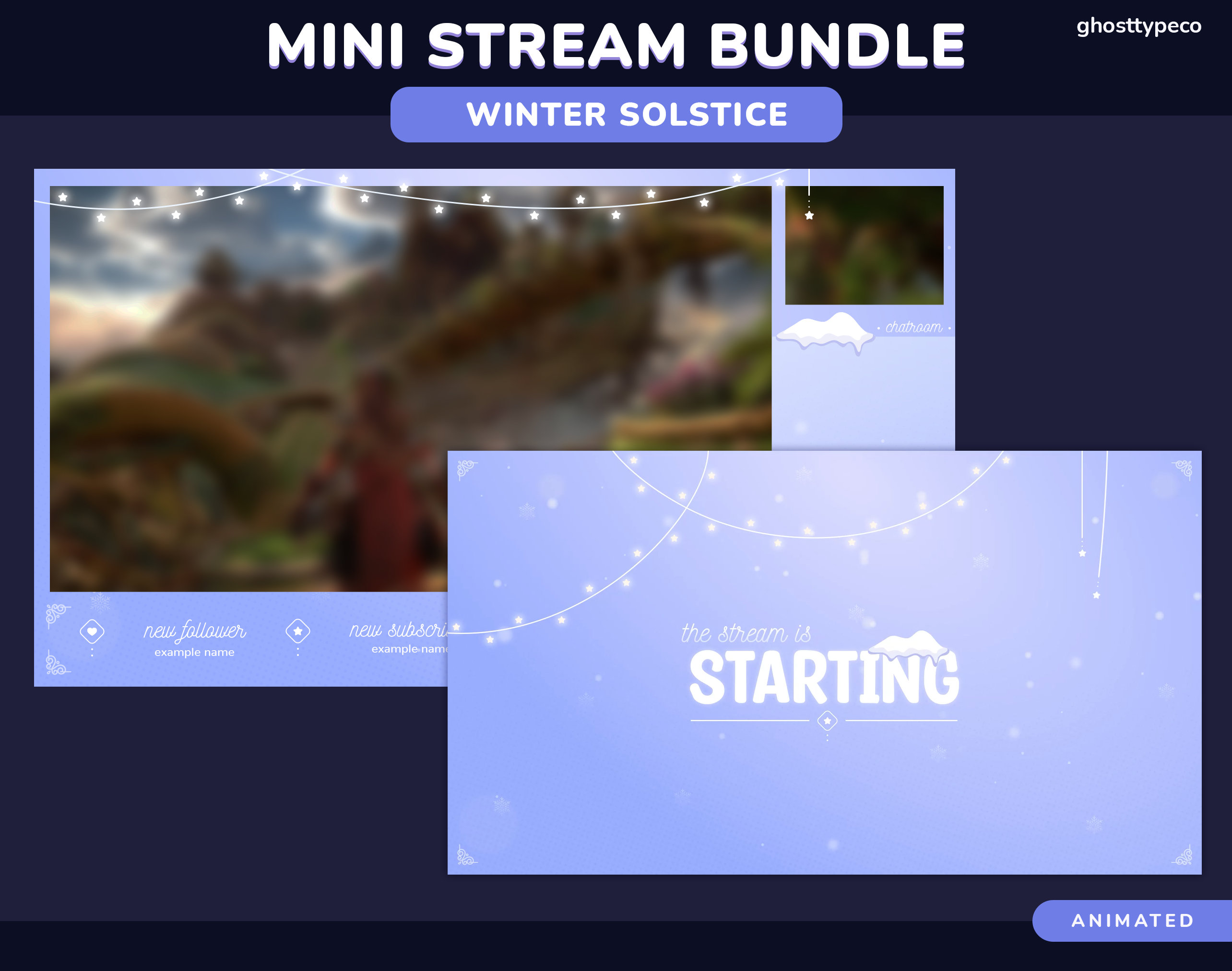 ANIMATED Winter Solstice Mini Stream Bundle Animated Screens & Overlays ...